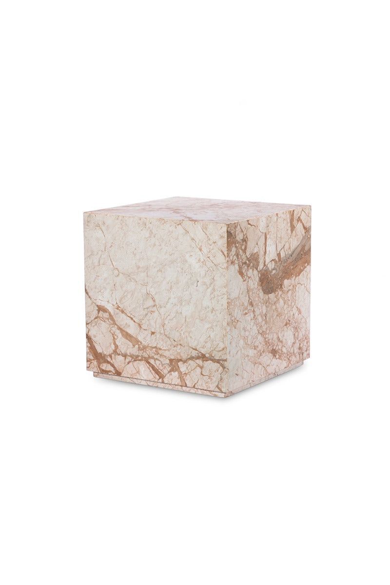 Modern Marble Plinth End Table - Marie Flanigan