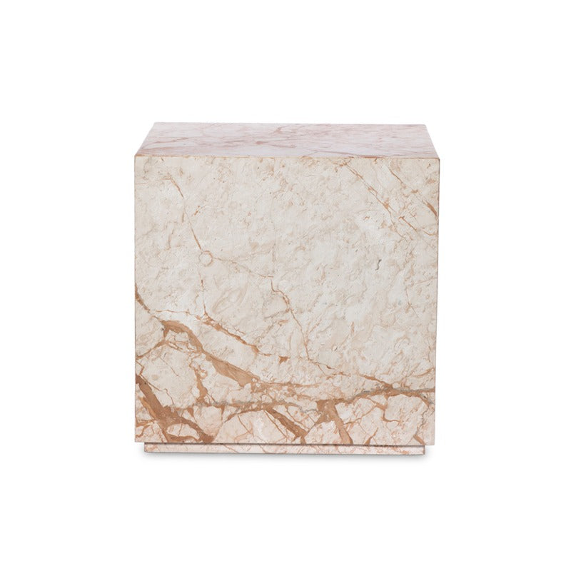 Modern Marble Plinth End Table - Marie Flanigan